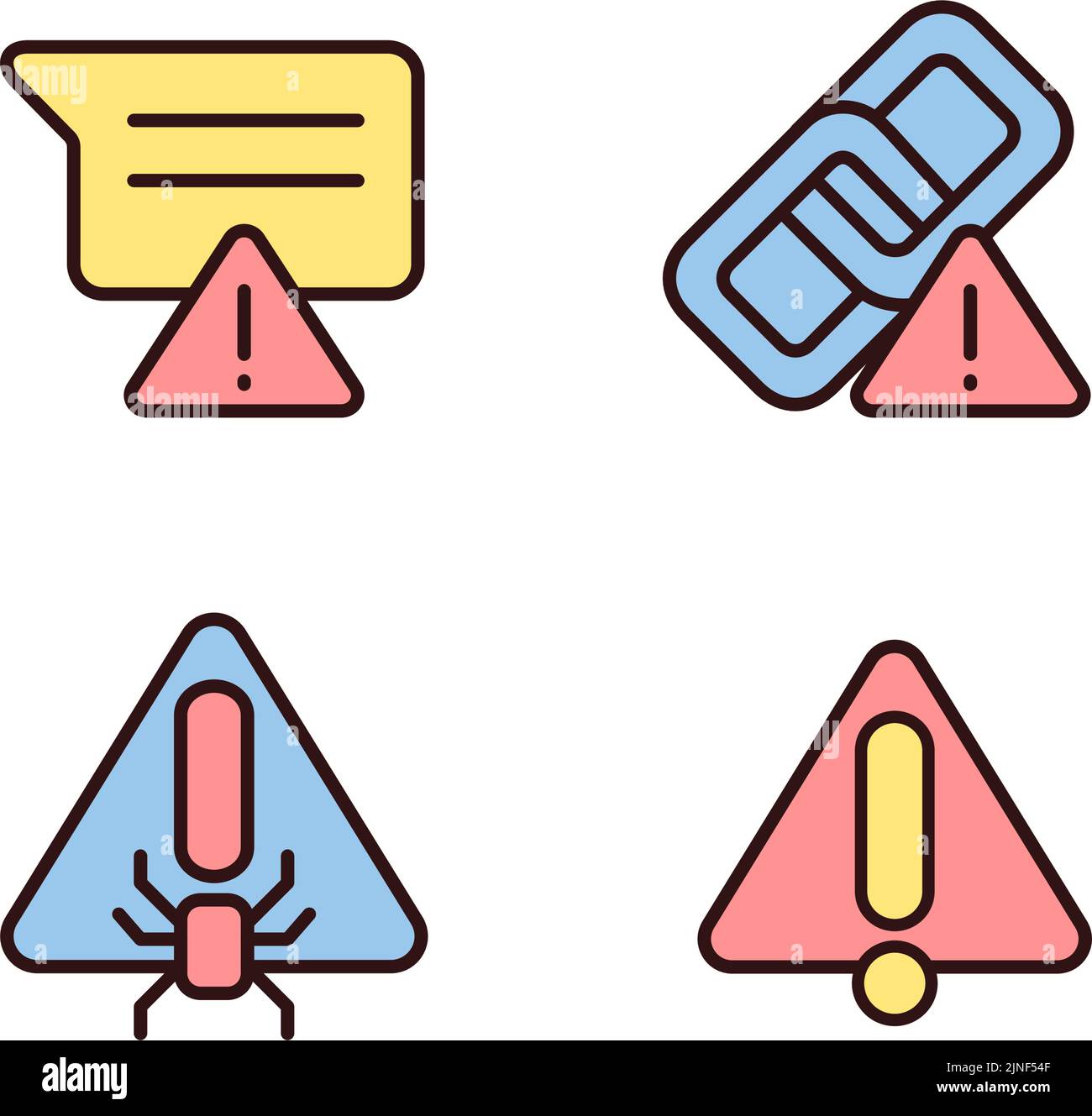 Risk communication icons pack hi-res stock photography and images - Alamy