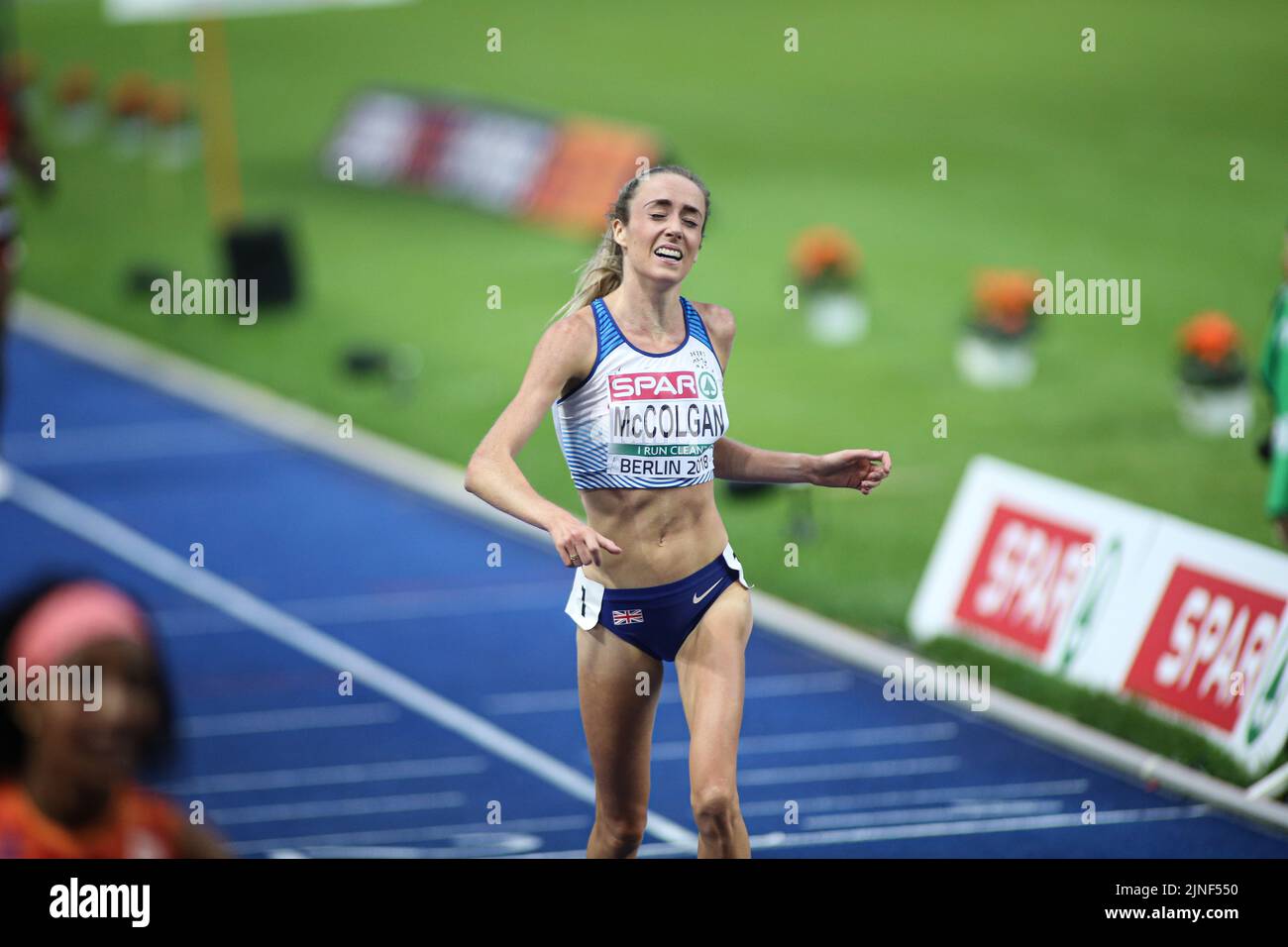 Eilish Mccolgan running 5000 meters at the European Athletics ...