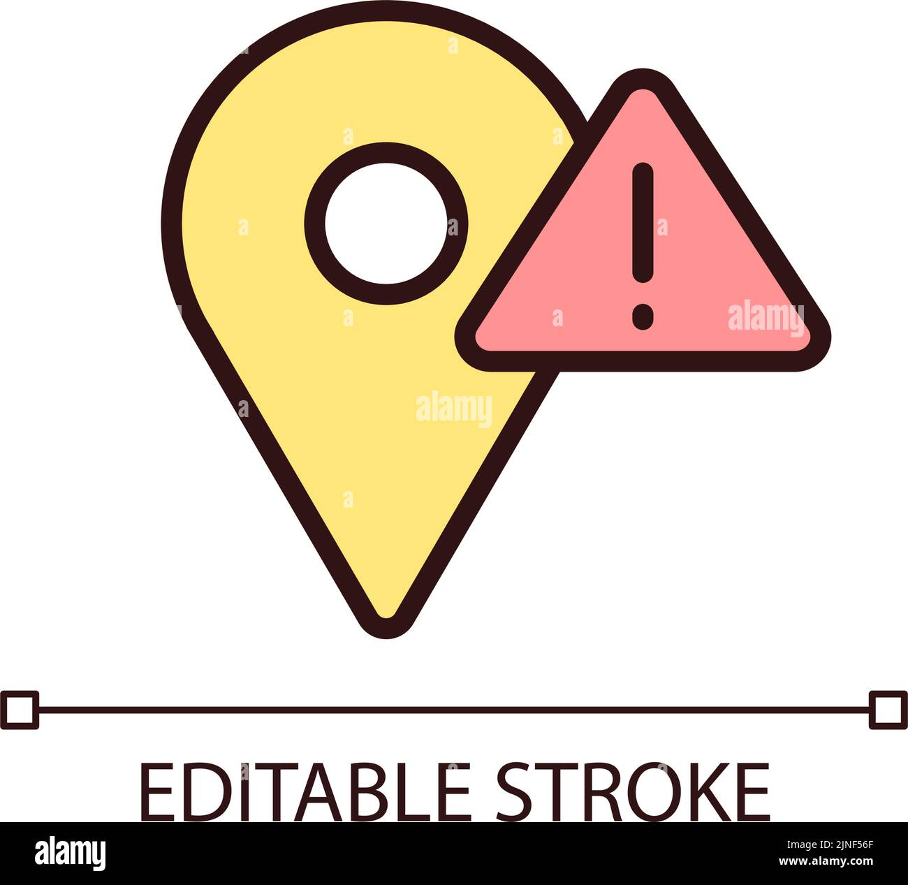 Map location warning hi-res stock photography and images - Alamy