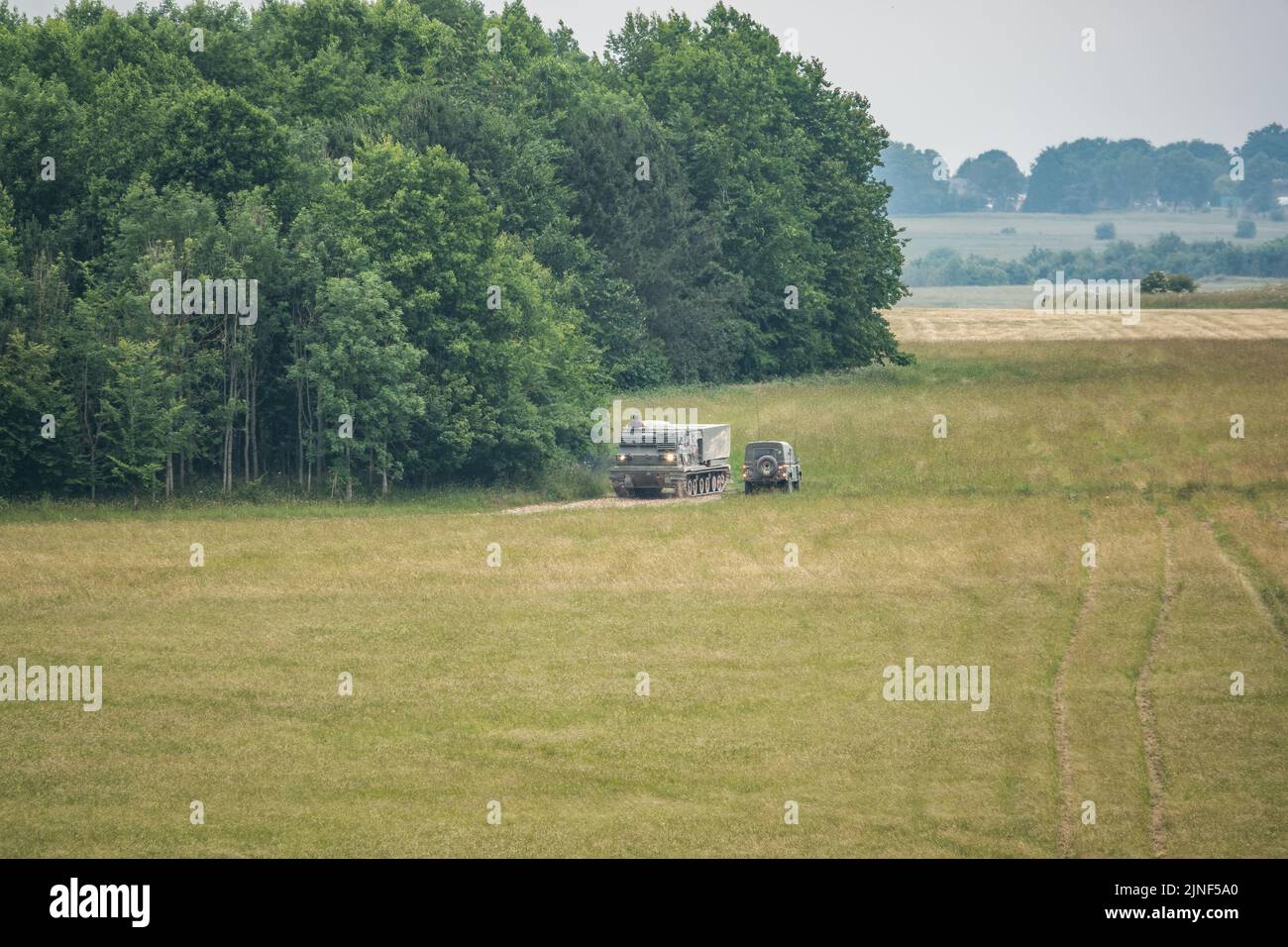army M270 Multiple Launch Rocket System, self-propelled, multiple ...