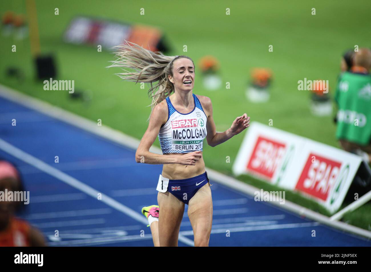 Eilish Mccolgan running 5000 meters at the European Athletics ...