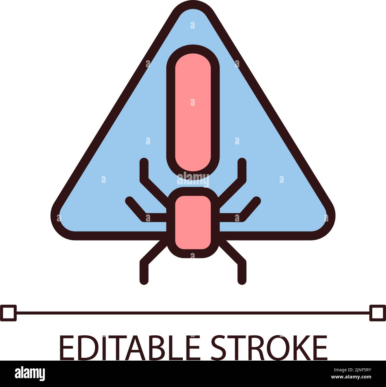 Virus warning pixel perfect RGB color icon Stock Vector Image & Art - Alamy