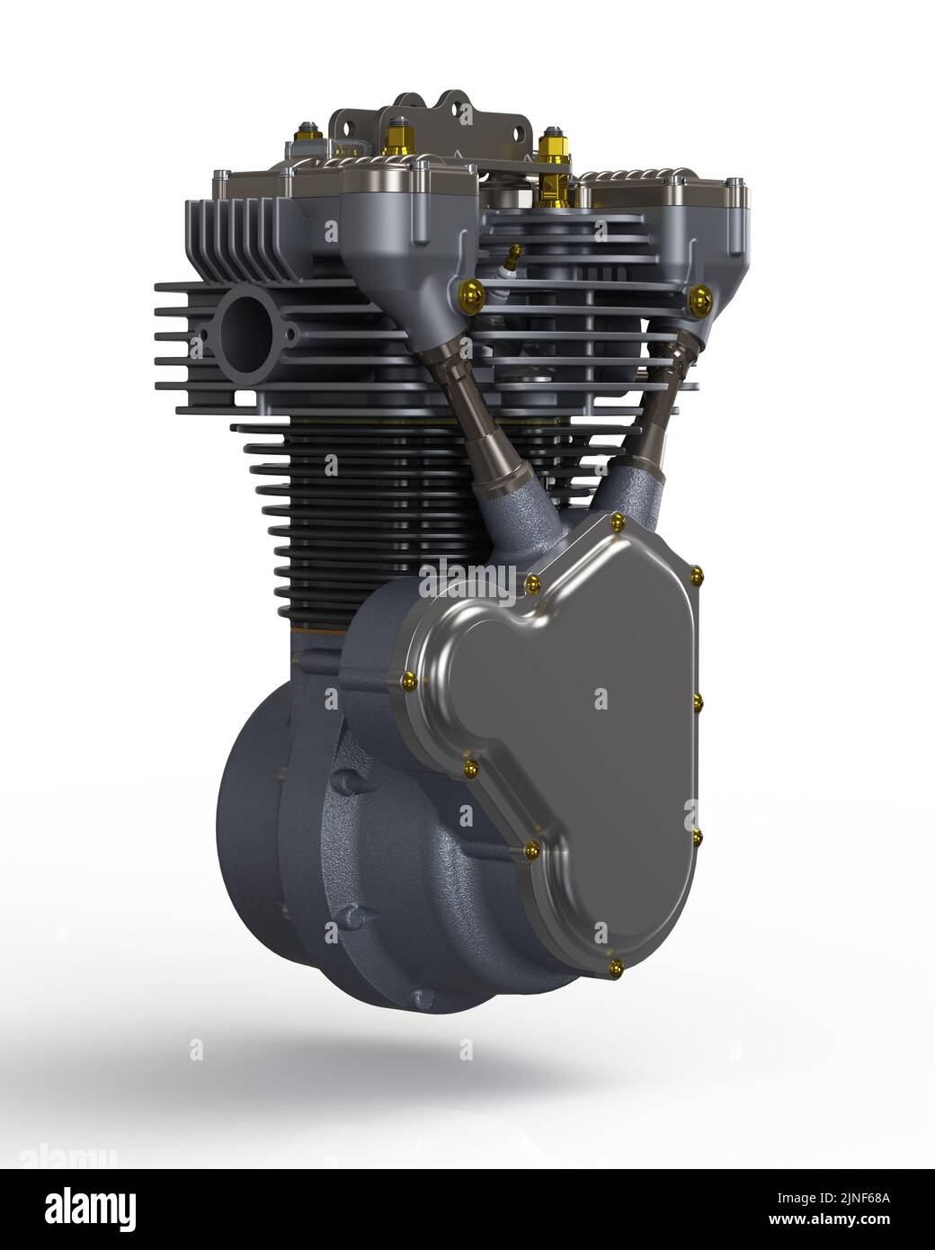 Old vintage engine 3D rendering isolated on white background Stock ...