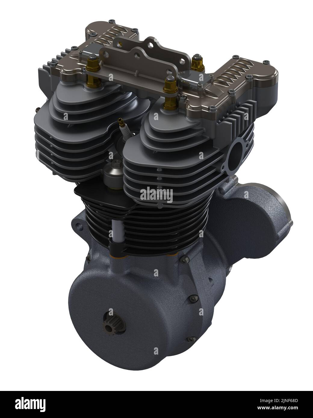 Old vintage engine 3D rendering isolated on white background Stock ...