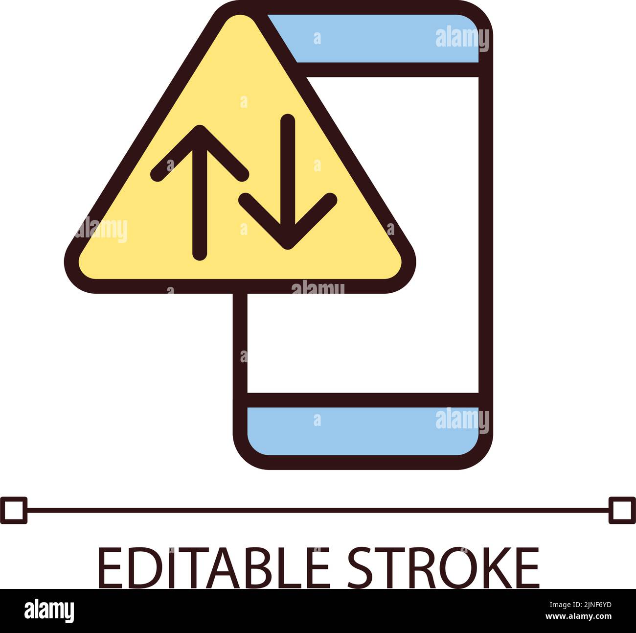 Data usage warning pixel perfect RGB color icon Stock Vector Image ... Data usage warning pixel perfect RGB color icon Stock Vector Image ...