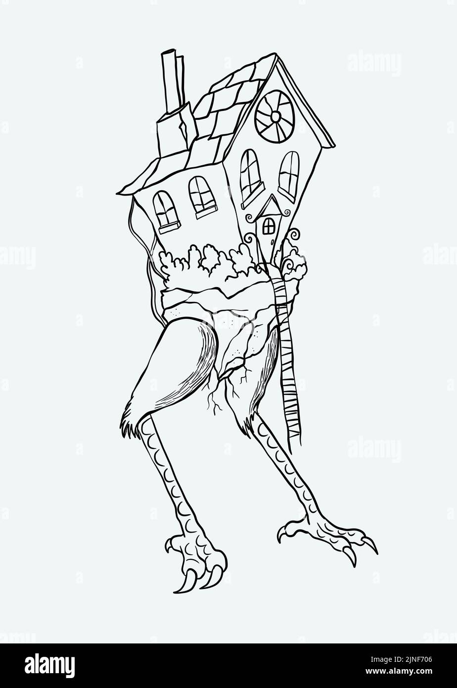 baba yaga illustration Stock Photo - Alamy