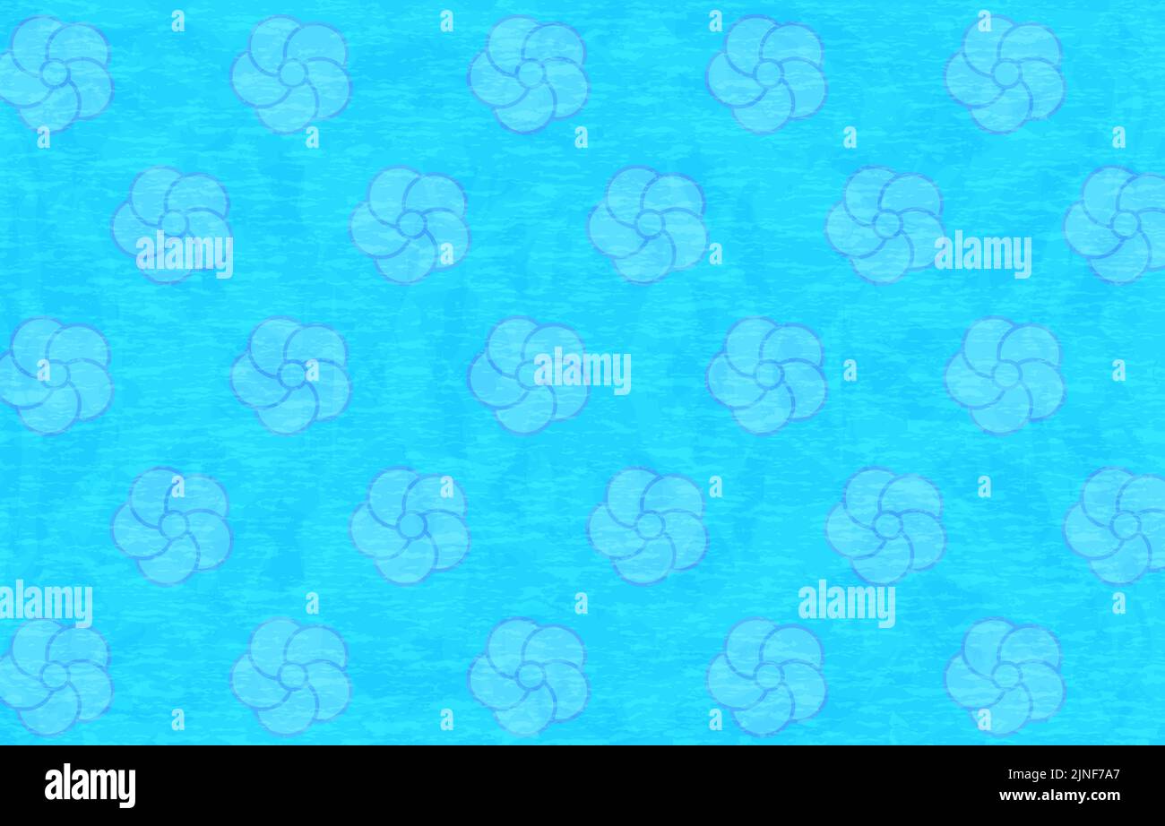 Background material: light blue Japanese paper and Japanese pattern ...