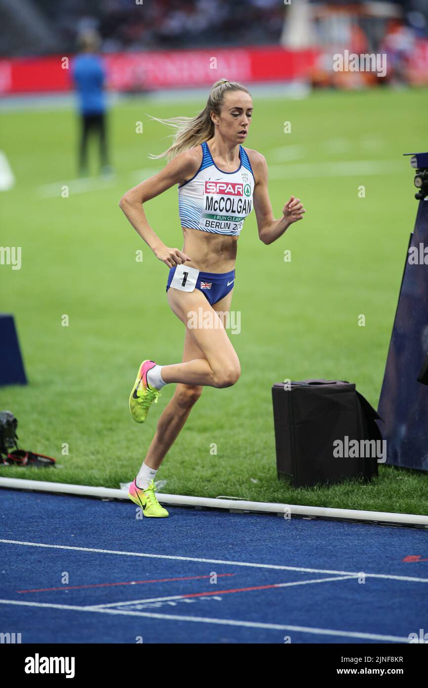 Eilish Mccolgan running 5000 meters at the European Athletics ...