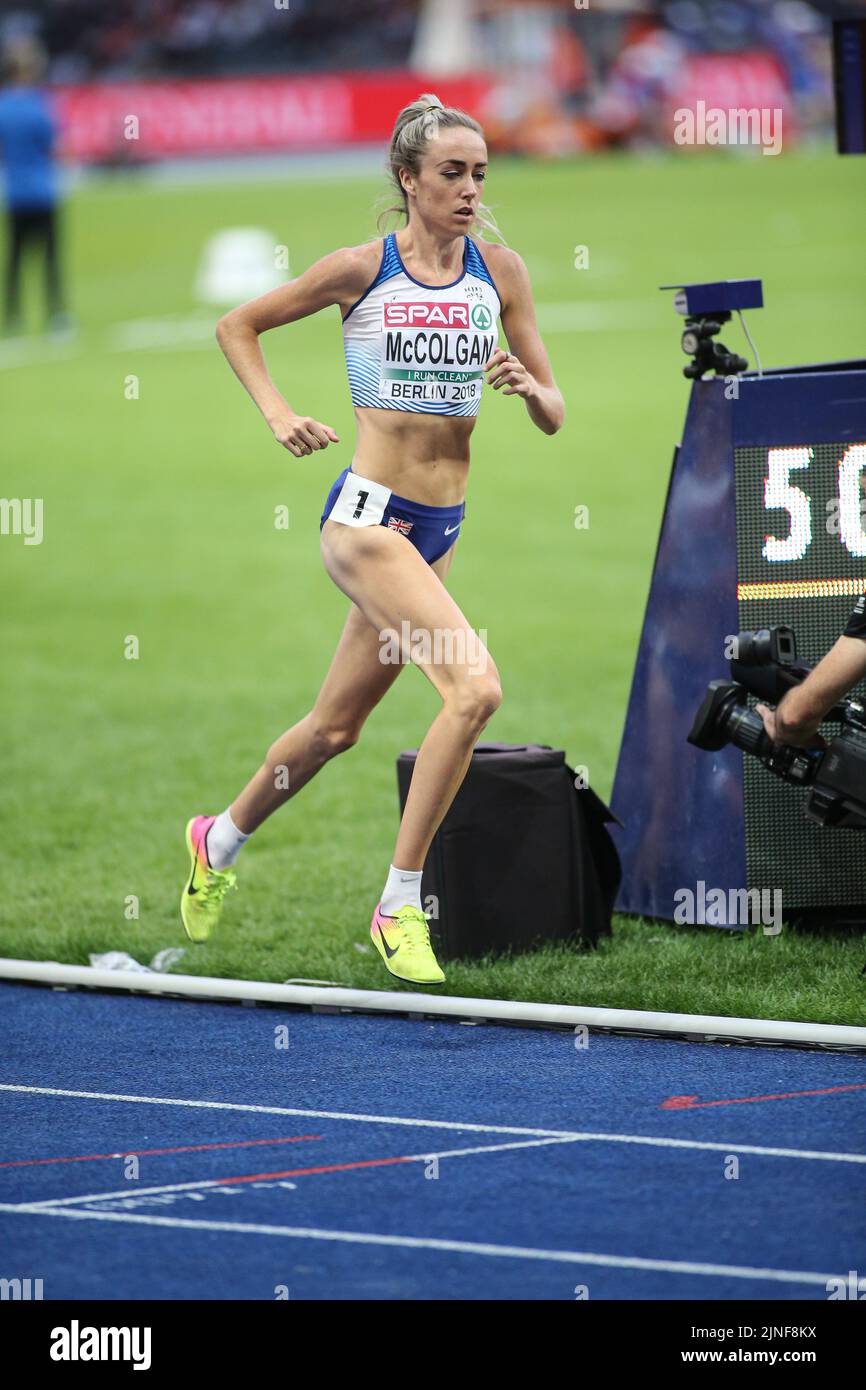 Eilish Mccolgan running 5000 meters at the European Athletics ...