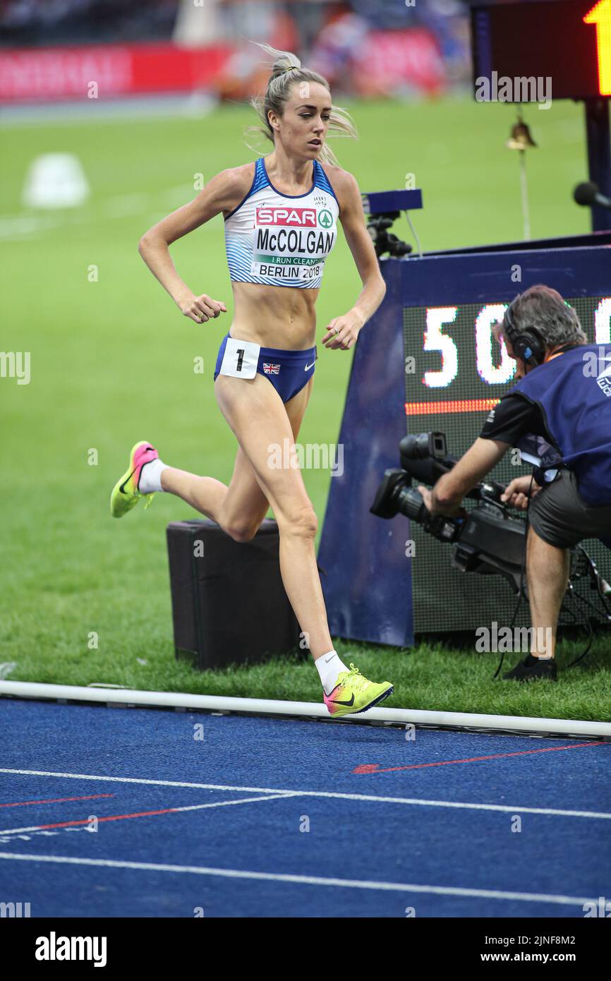 Eilish Mccolgan running 5000 meters at the European Athletics ...