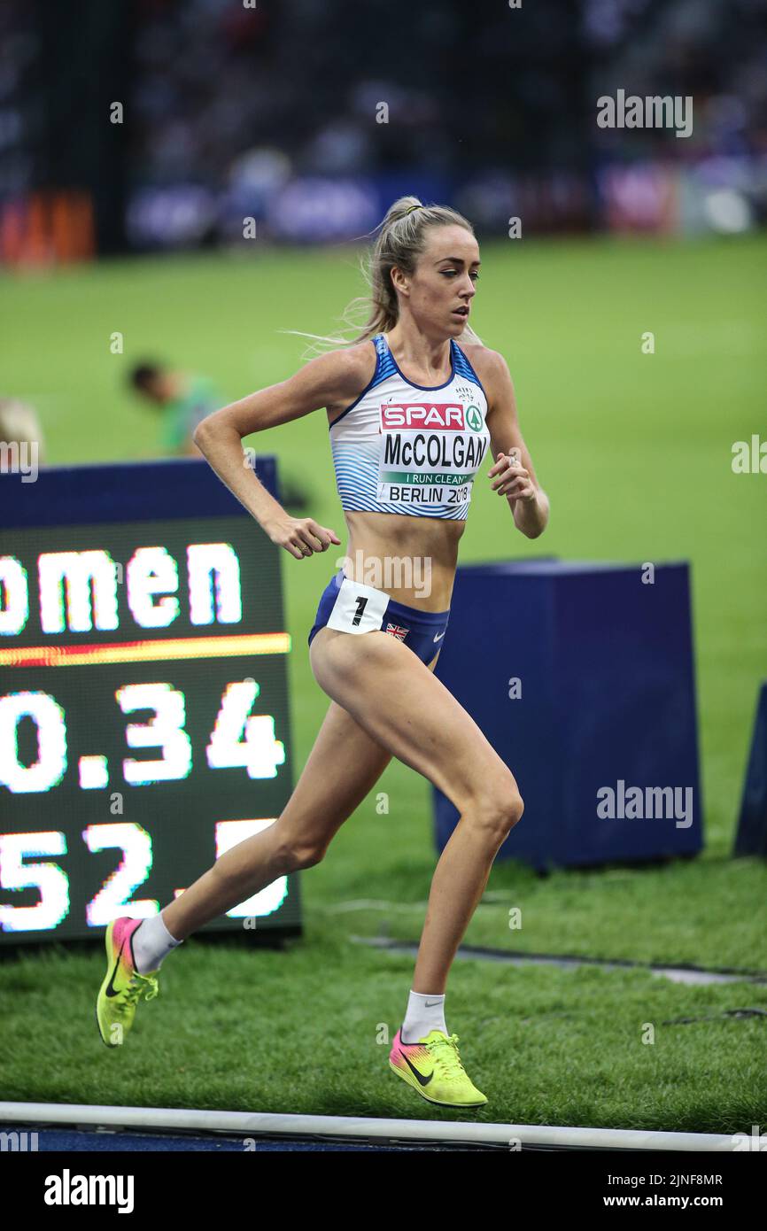 Eilish Mccolgan running 5000 meters at the European Athletics ...