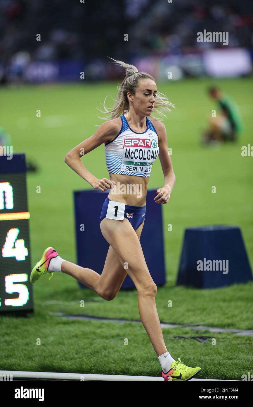 Eilish Mccolgan running 5000 meters at the European Athletics ...