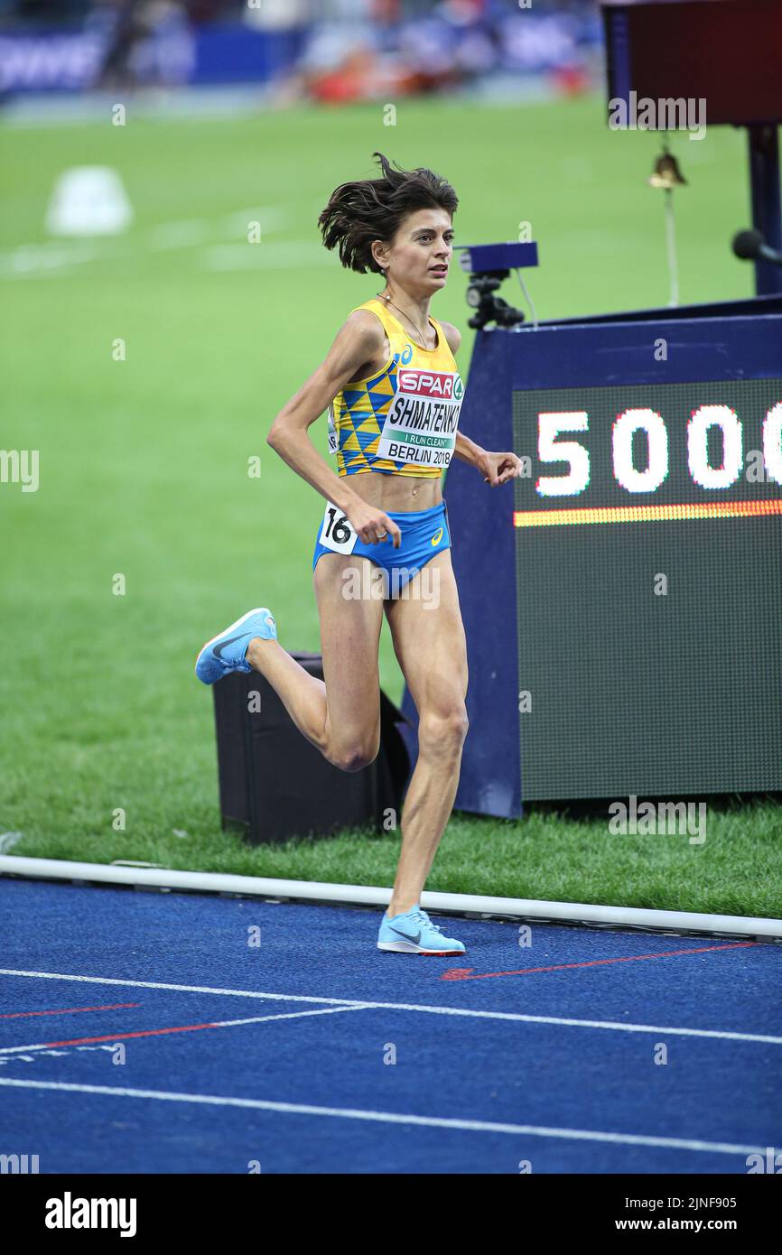 Yuliya Shmatenko running 5000 meters at the European Athletics ...