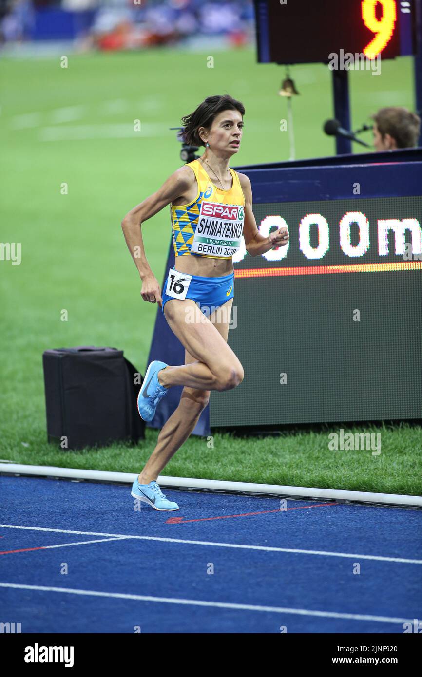Yuliya Shmatenko running 5000 meters at the European Athletics ...