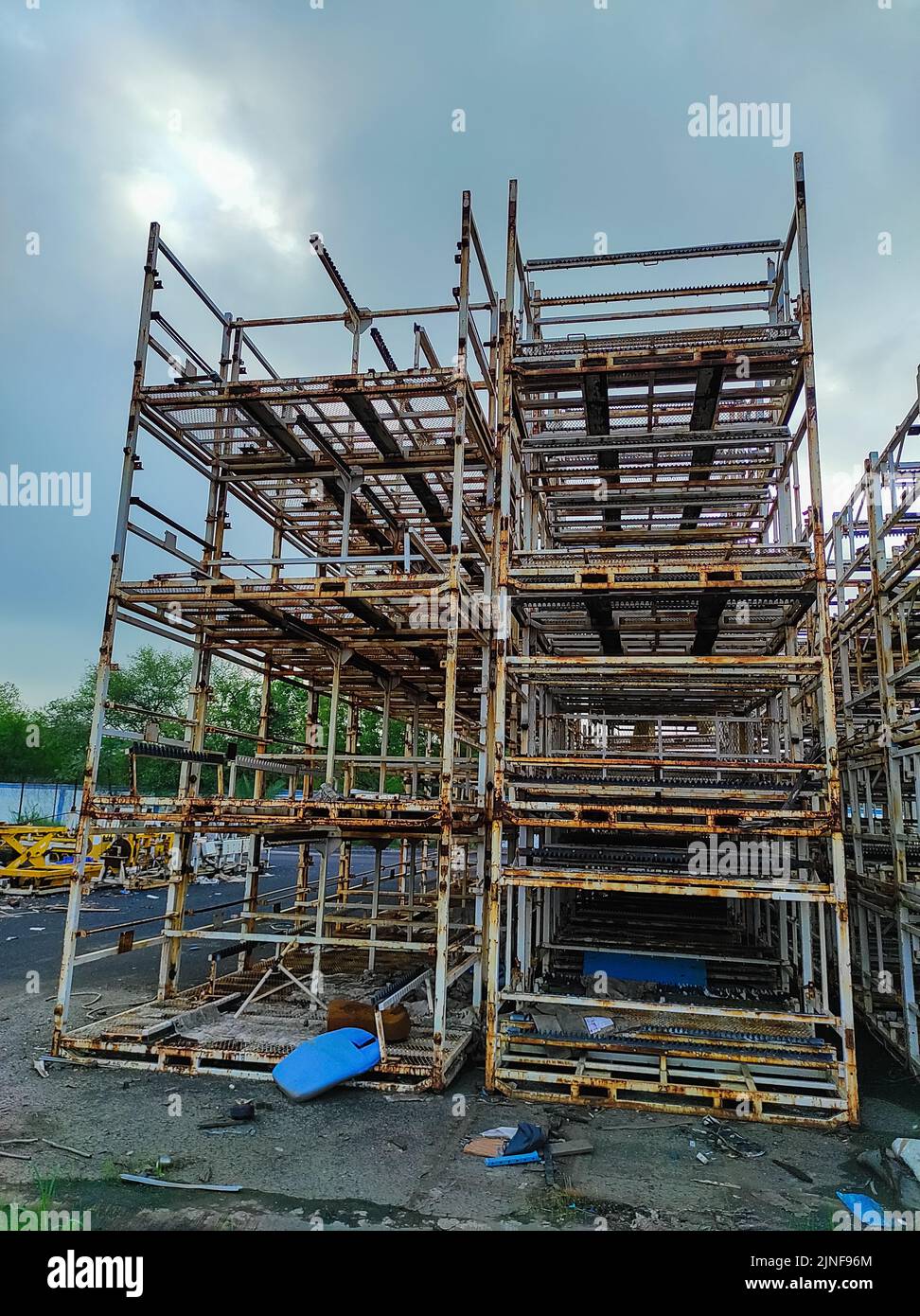 A Scrap Waster Material Handling Trolleys Photo Stock Photo - Alamy