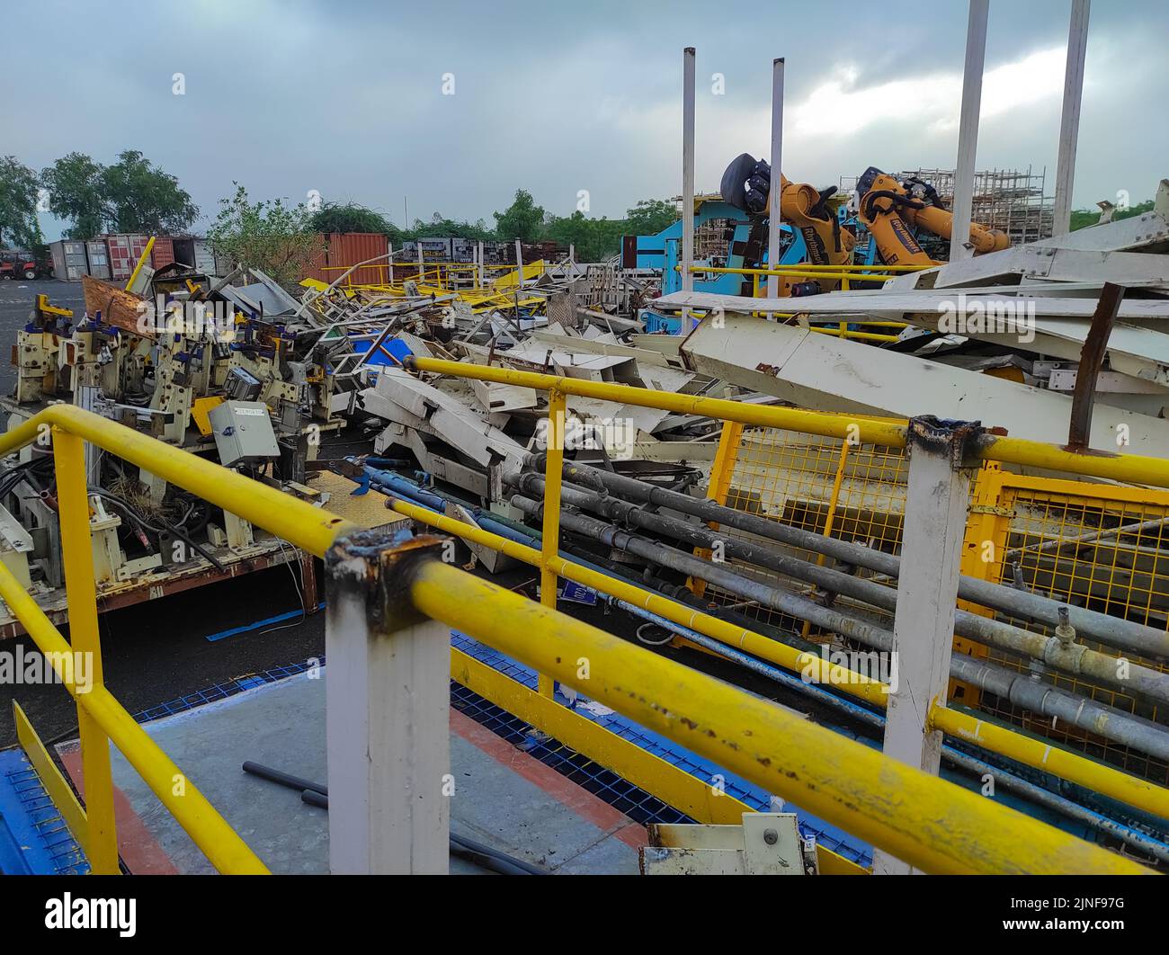 A Scrap Waster Material Handling Trolleys Photo Stock Photo - Alamy