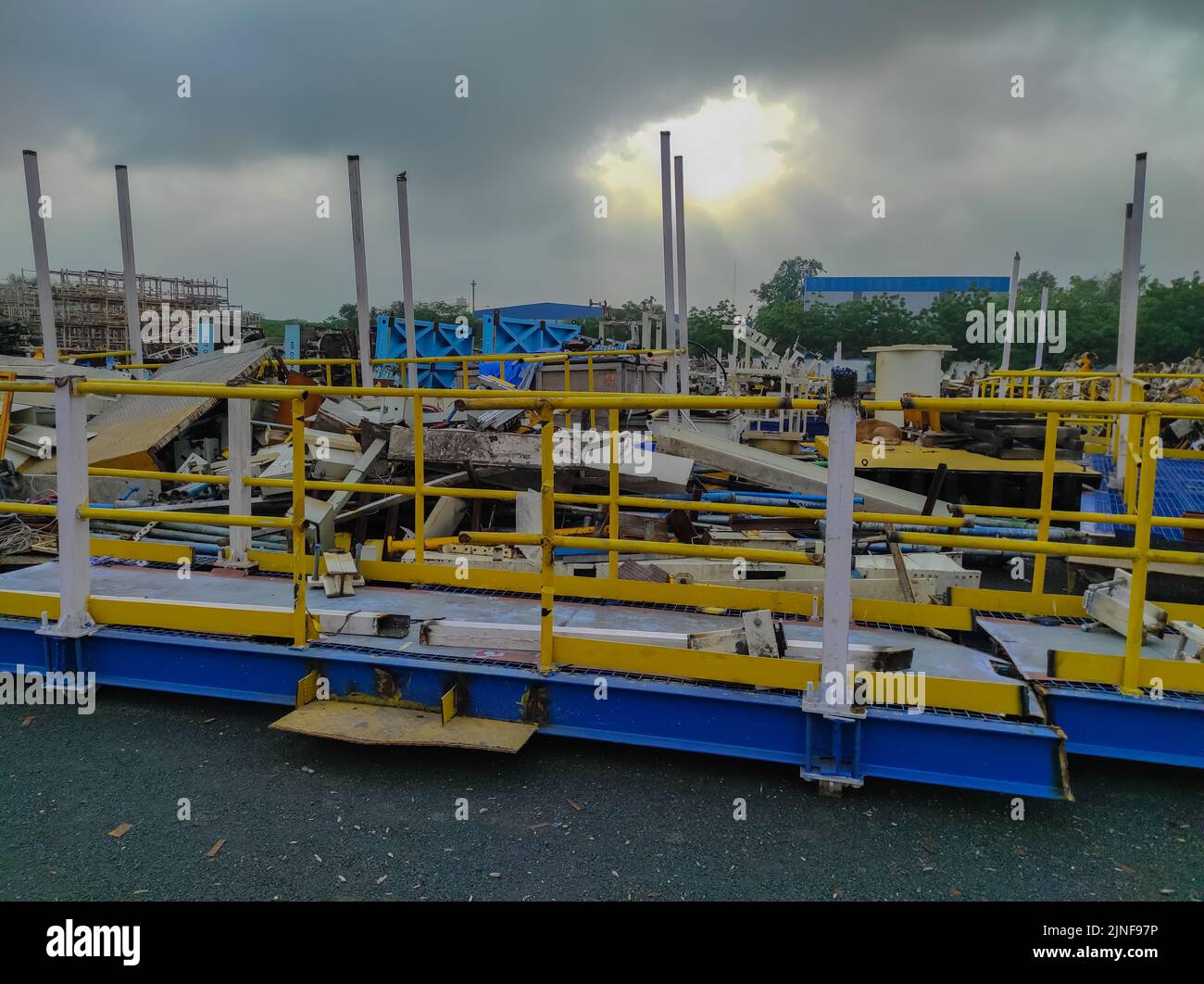 A Scrap Waster Material Handling Trolleys Photo Stock Photo - Alamy