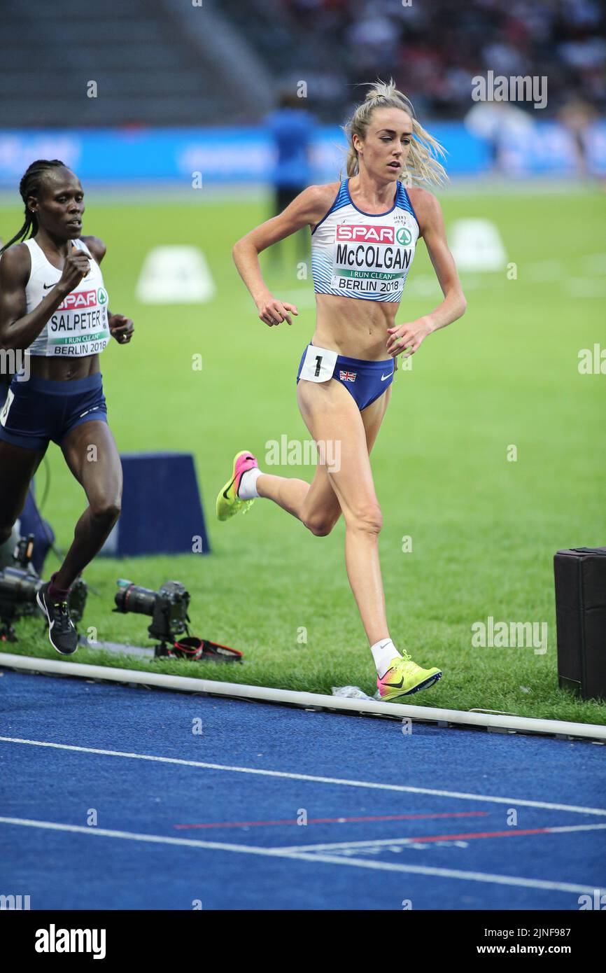 Eilish Mccolgan running 5000 meters at the European Athletics ...