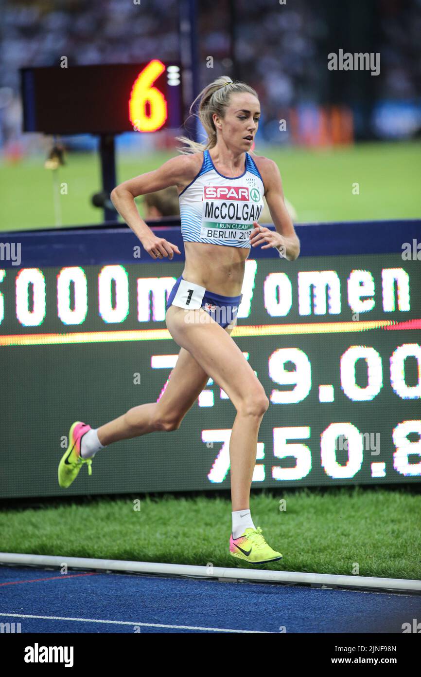 Eilish Mccolgan running 5000 meters at the European Athletics ...