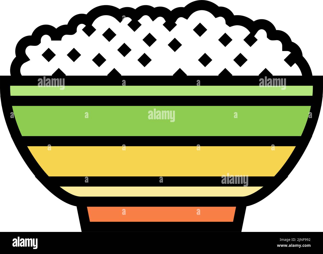 Black red bowl white rice Stock Vector Images - Alamy