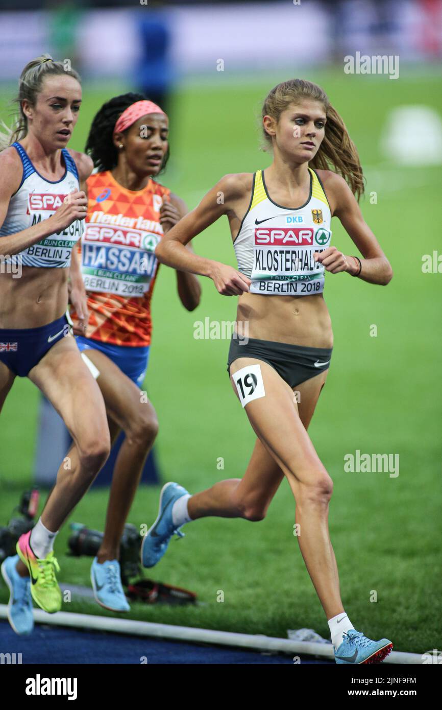 Kostanze Klosterhalfen running 5000 meters at the European Athletics ...