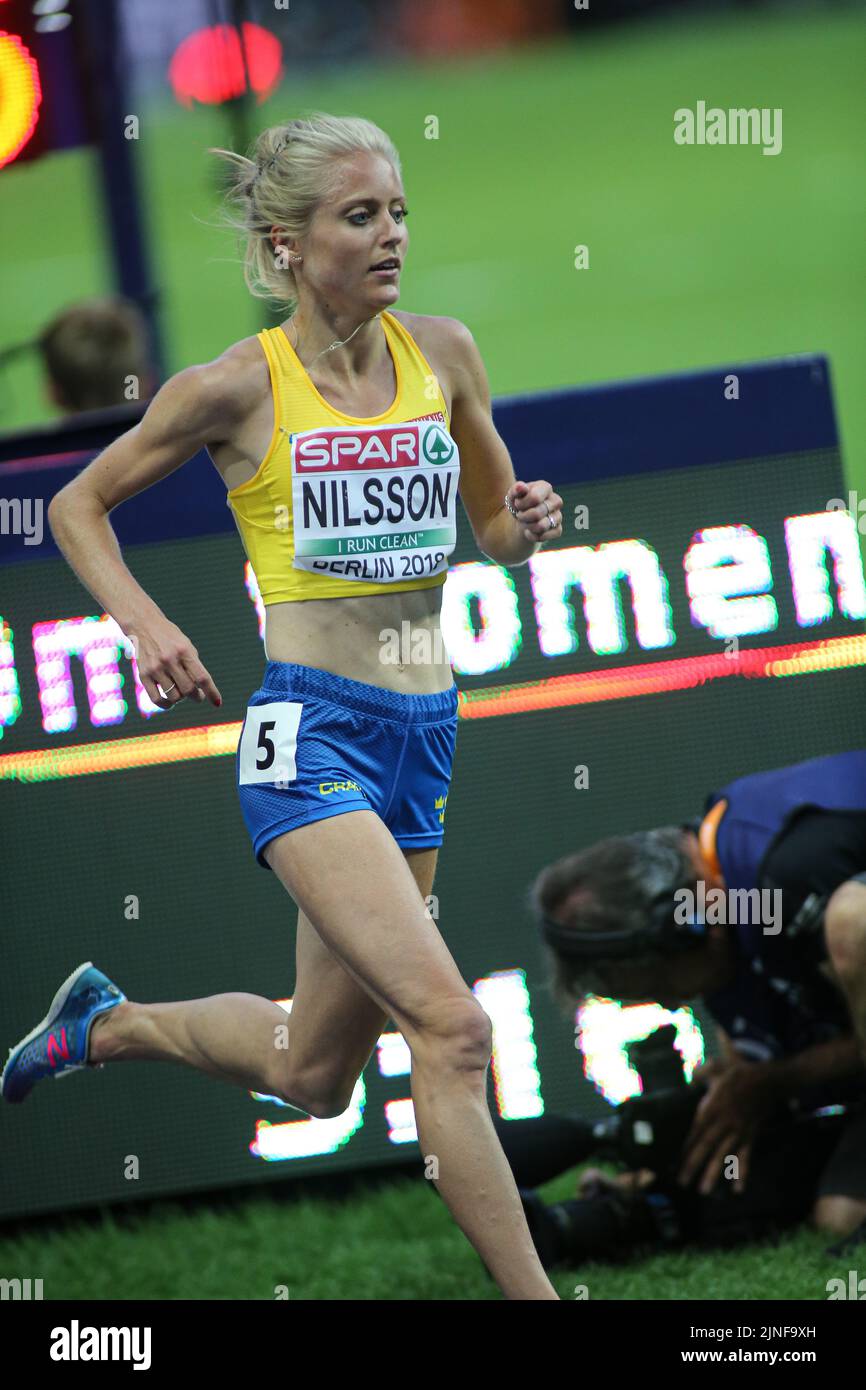 Linn Nilsson running 5000 meters at the European Athletics ...