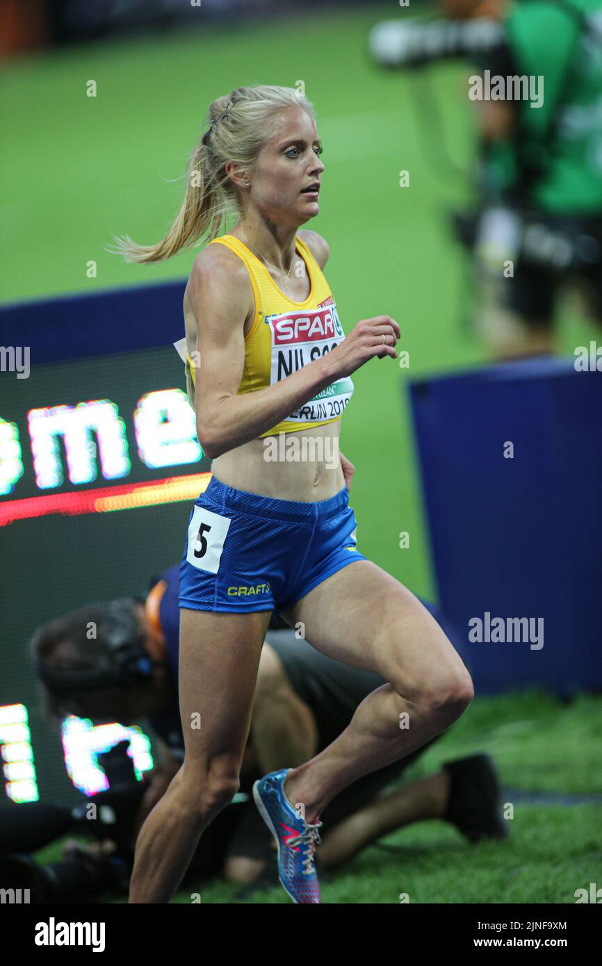 Shara Proctor running 5000 meters at the European Athletics ...