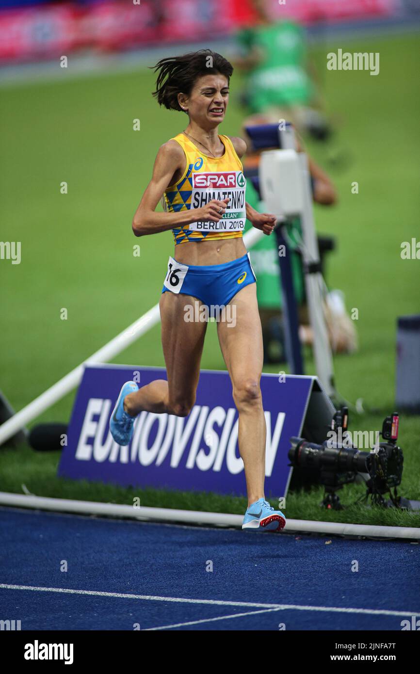 Yuliya Shmatenko running 5000 meters at the European Athletics ...