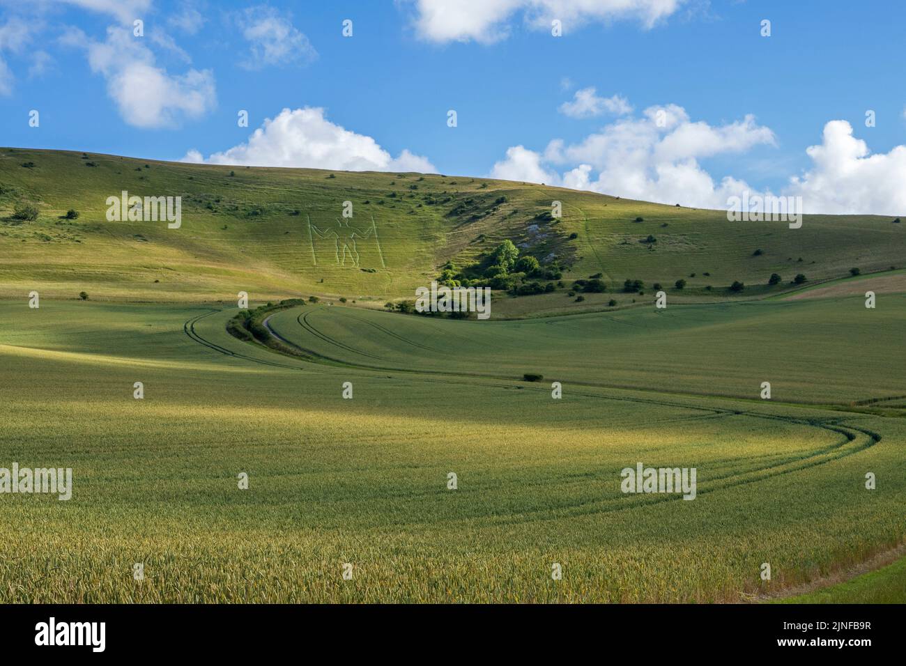 Long Man of Wilmington, Wilmington, East Sussex, England, Uk Stock ...