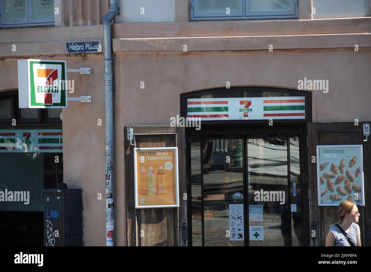 Copenhagen /Denmark/11 August 2022/ 7&Eleven chain on Copenhagen main ...