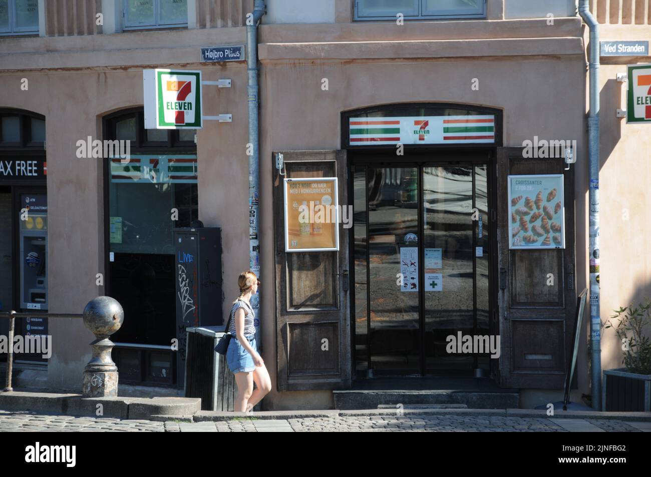 Copenhagen /Denmark/11 August 2022/ 7&Eleven chain on Copenhagen main ...