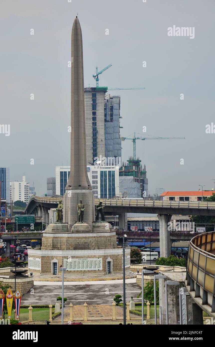 Aerial view landscape cityscape of bangkok city and high building ...