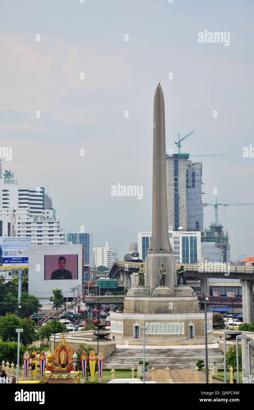 Aerial view landscape cityscape of bangkok city and high building ...