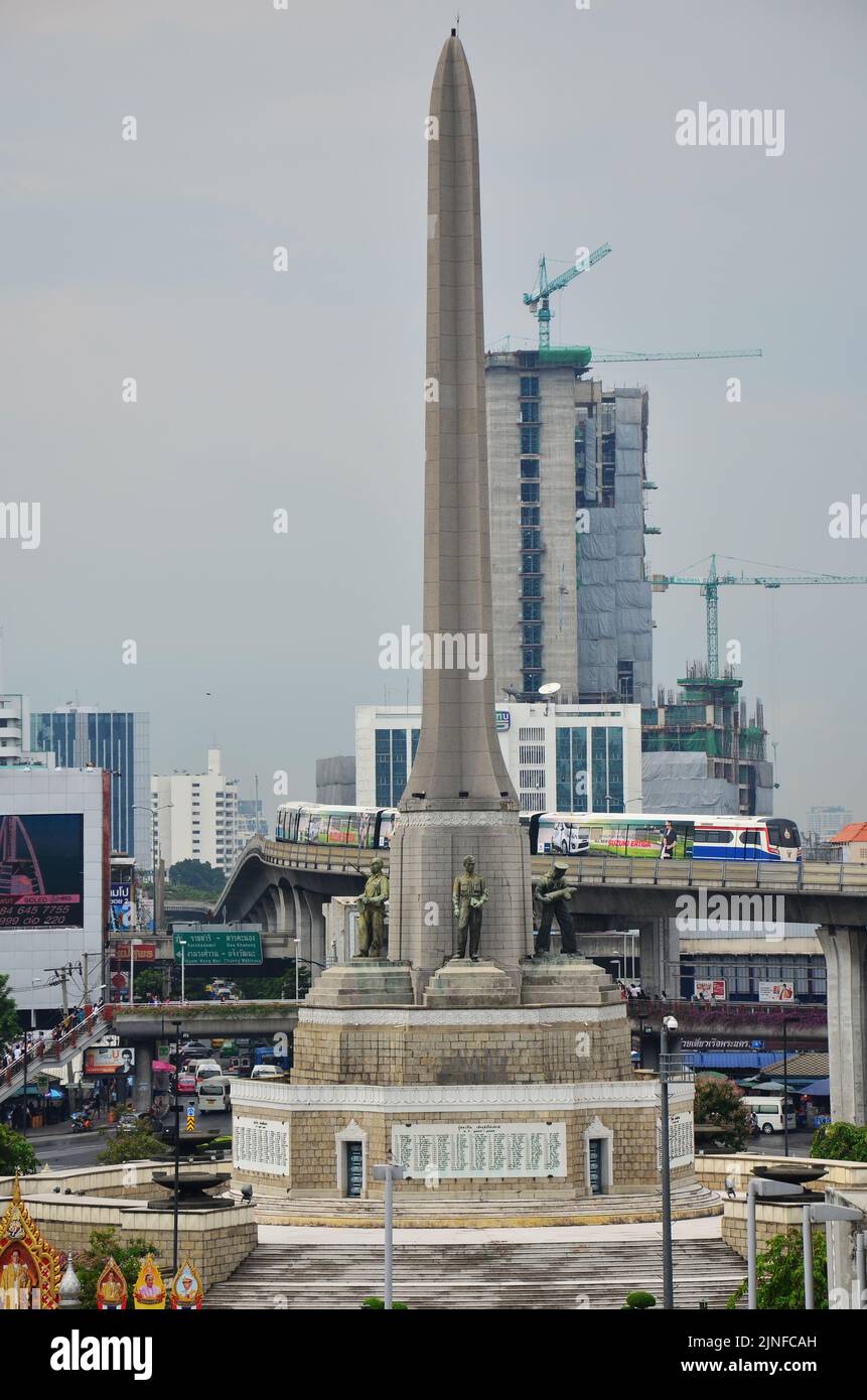 Aerial view landscape cityscape of bangkok city and high building ...