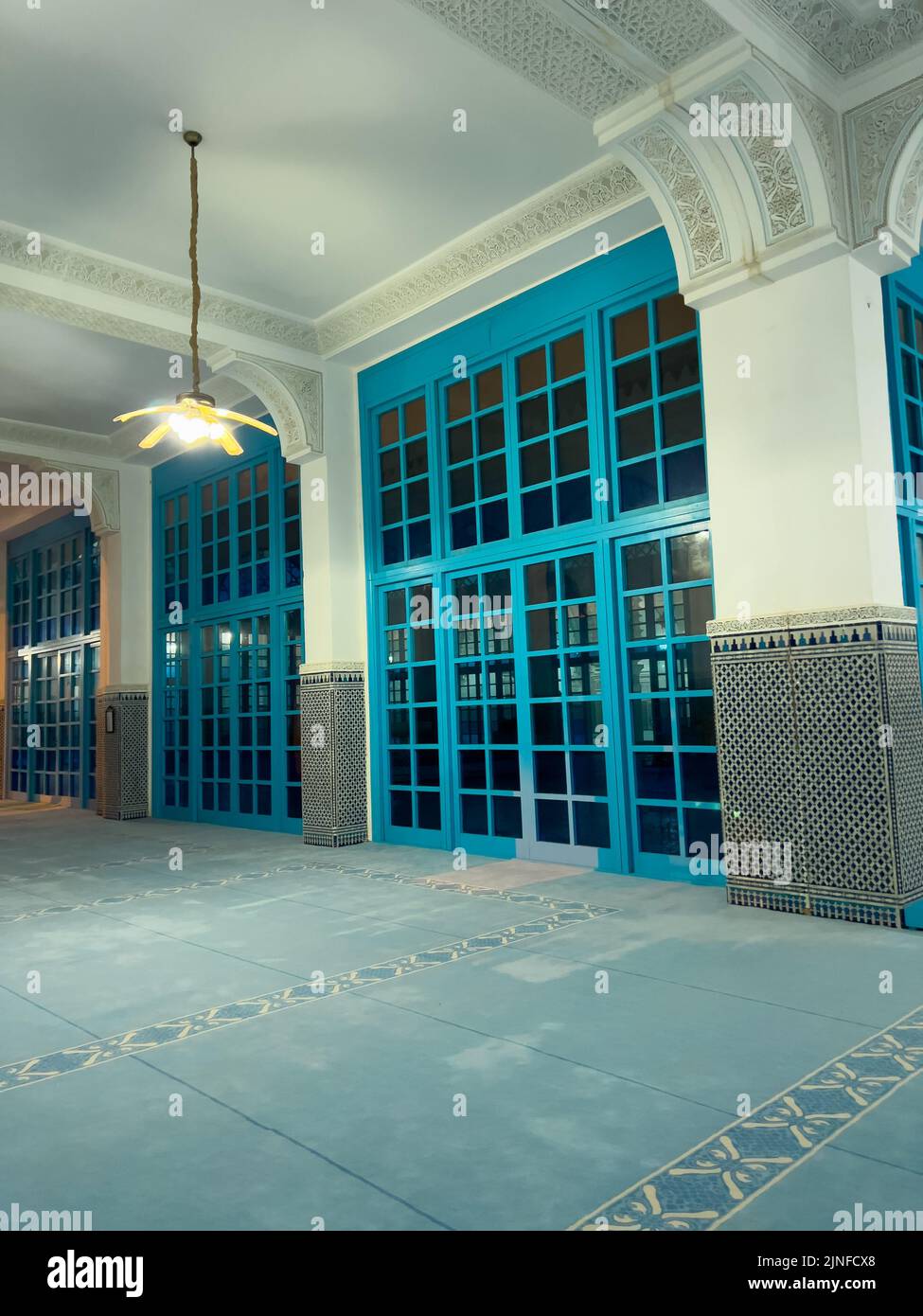 The interior of Mohamed V mosque in Fnideq Stock Photo - Alamy