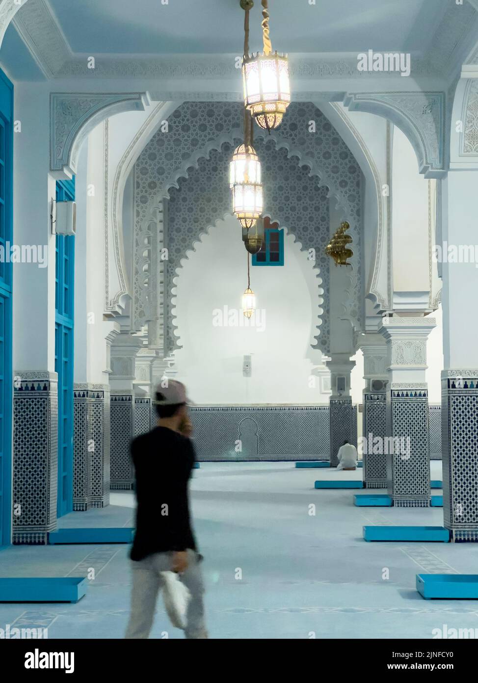 The interior of Mohamed V mosque in Fnideq Stock Photo - Alamy