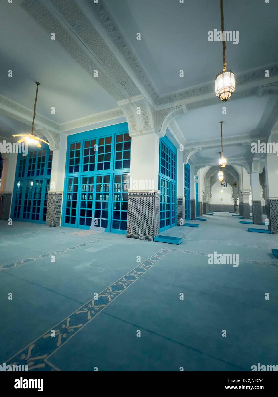 The interior of Mohamed V mosque in Fnideq Stock Photo - Alamy