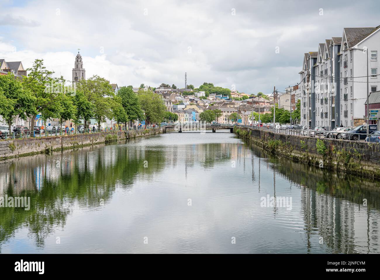 River Lee waterfront buildings in Cork City, County Cork, Ireland Stock ...