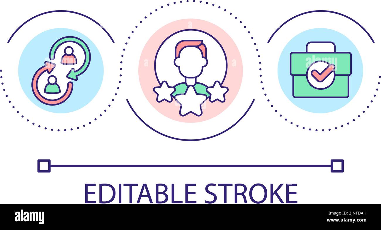 High-performing employee loop concept icon Stock Vector Image & Art - Alamy