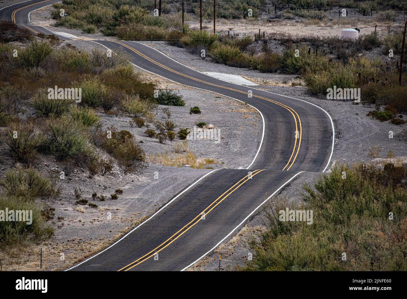 An empty wavy highway in south Texas Stock Photo - Alamy