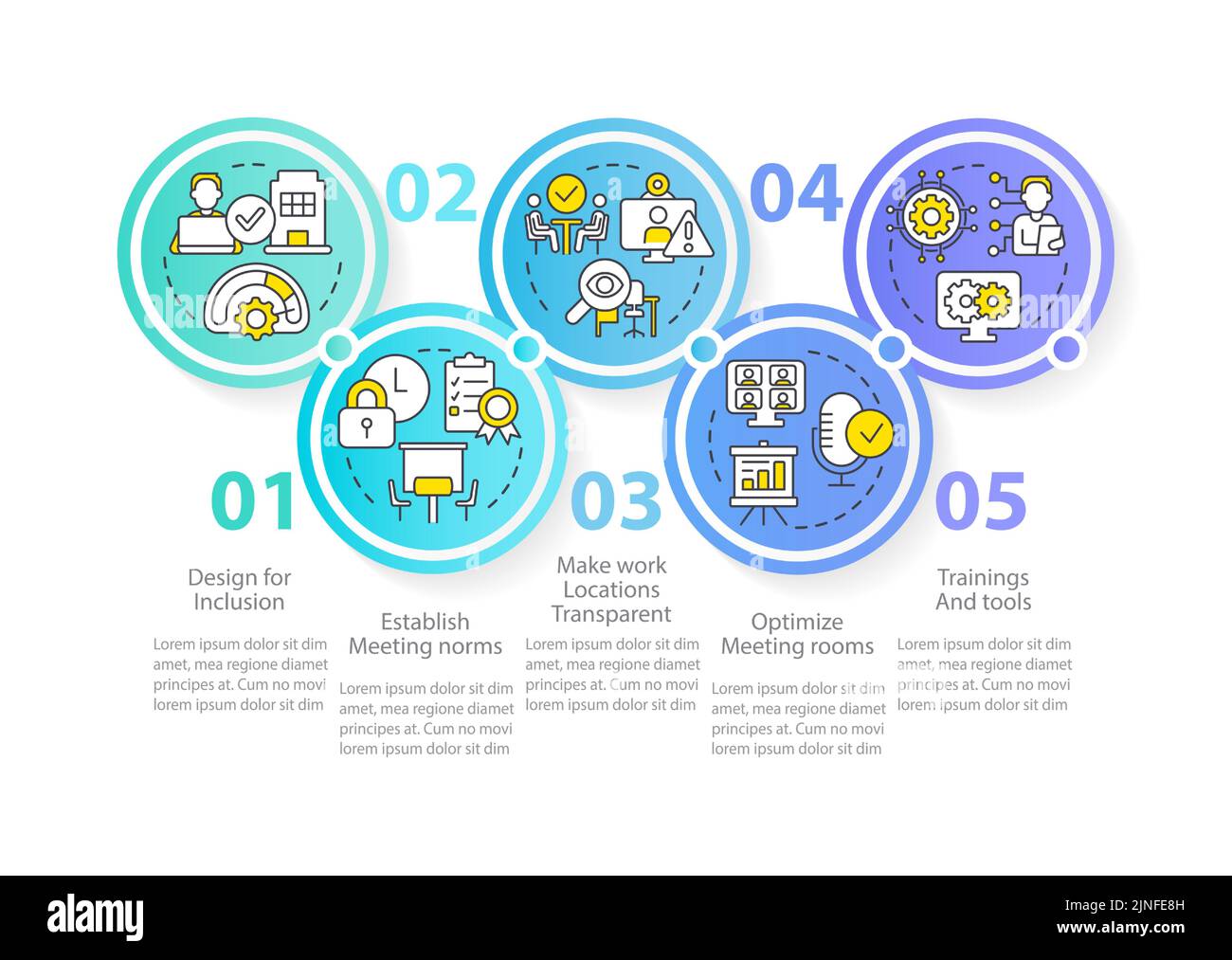 Creating hybrid workplace circle infographic template Stock Vector ... Creating hybrid workplace circle infographic template Stock Vector ...