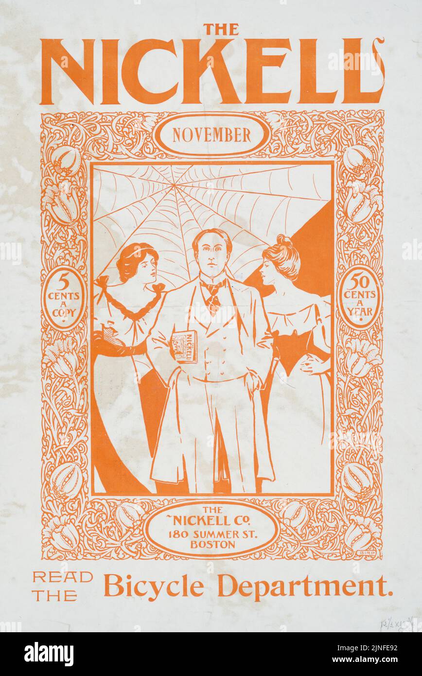 Cover of The Nickell for November (1896). Illustration by Elisha Brown ...