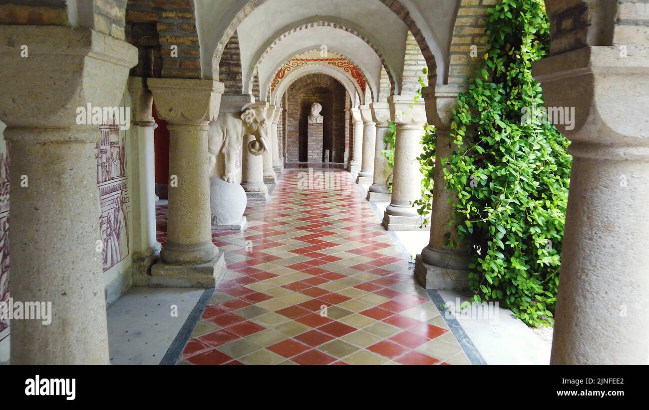 Arcades of Bori Castle Garden - Szekesfehervar, Hungary Stock Photo - Alamy