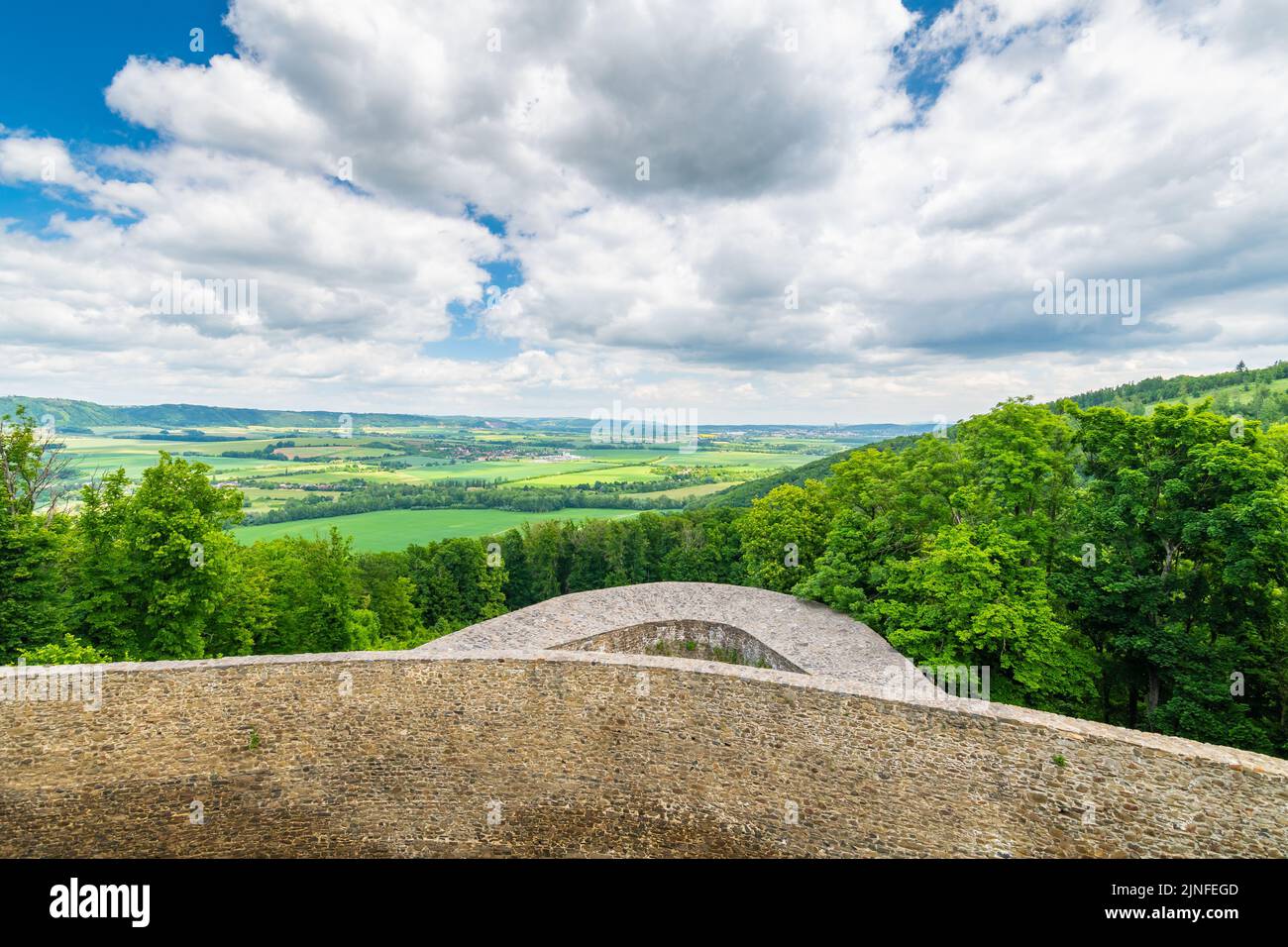 Medieval castle Helfstyn, Czech Republic. Ancient castle in gothic ...