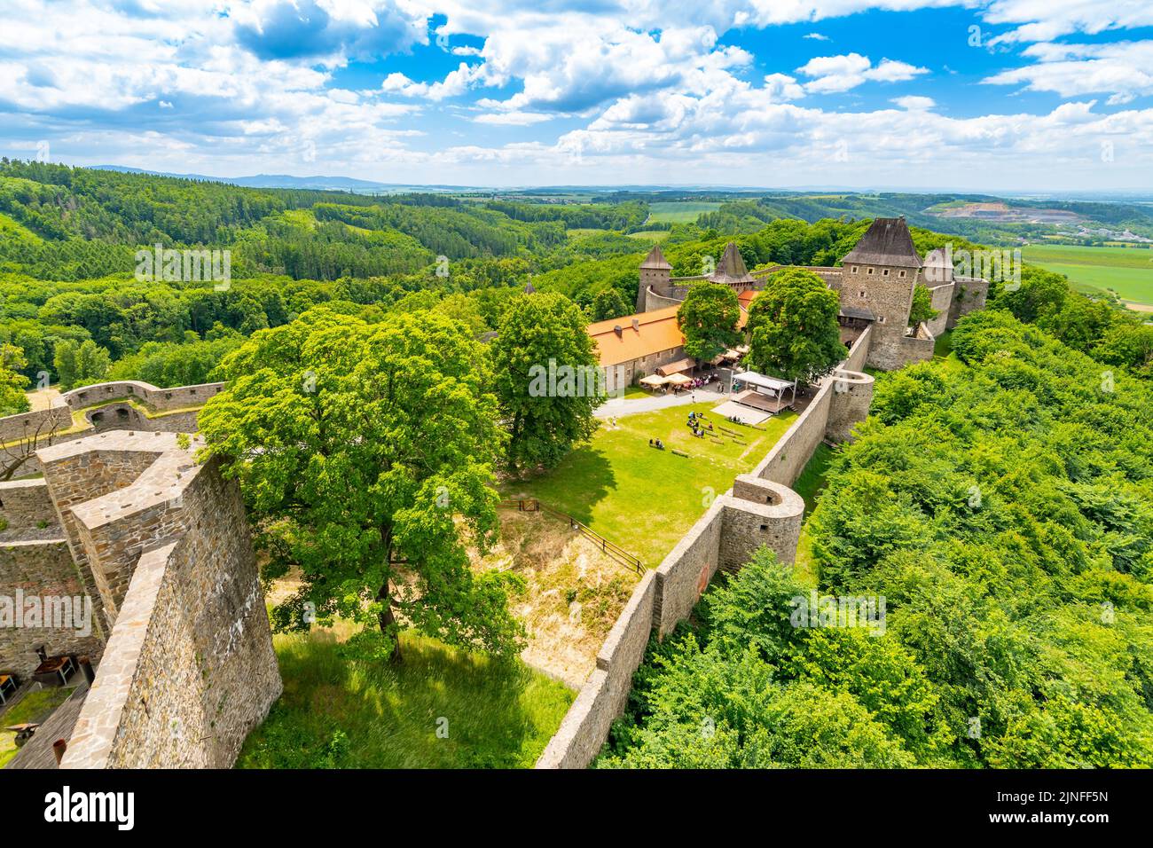 Medieval castle Helfstyn, Czech Republic. Ancient castle in gothic ...