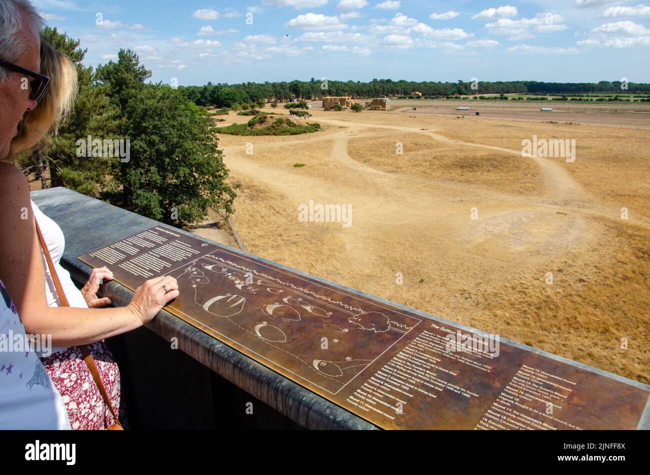 View from viewing tower at site of the Anglo-Saxon burial gounds at ...