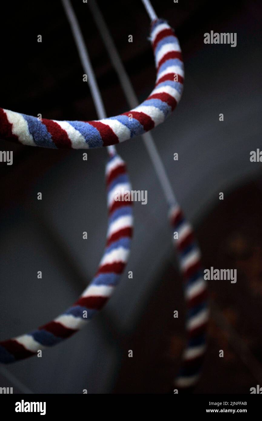 Church bell ropes ringing hi-res stock photography and images - Alamy