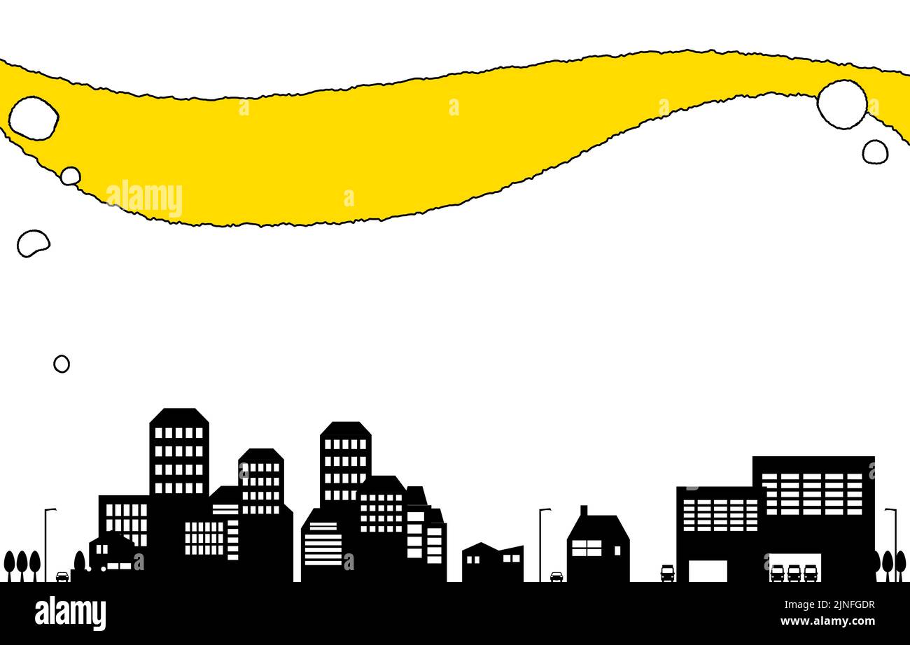 Background material, simple cityscape silhouette Stock Vector Image ...