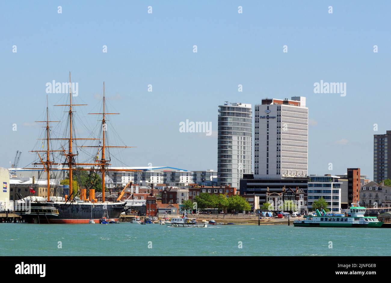 The Hard and Hms Warrior from Gosport MIKE WALKER PICTURES, 2010 Stock ...
