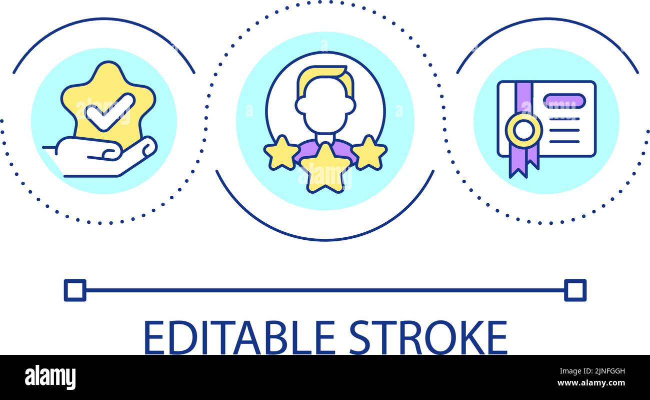 Incentives for best employees loop concept icon Stock Vector Image ...